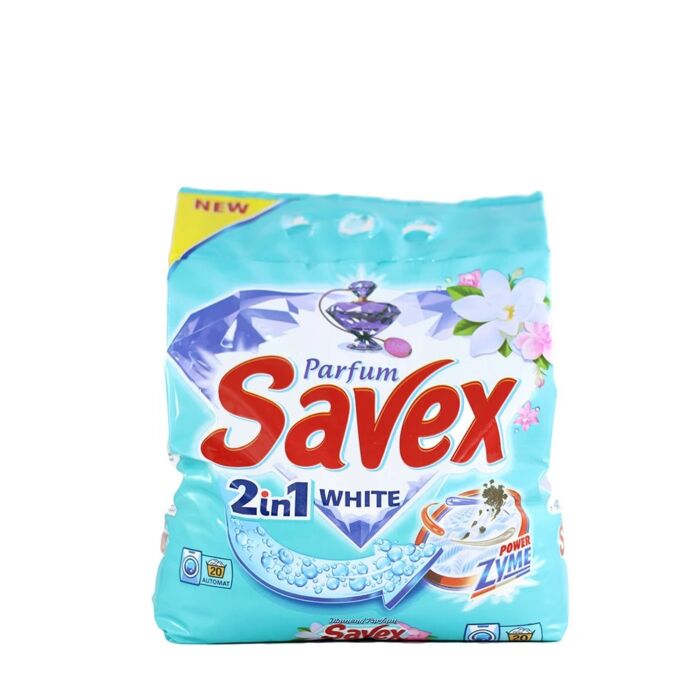 Savex detergent automat 2 kg 20 spalari 2in1 White - ImportDirect