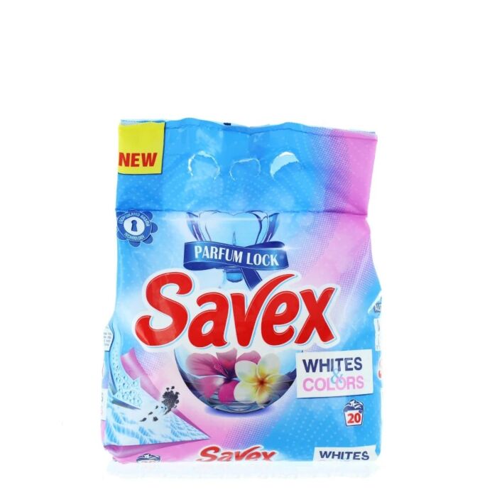 Savex detergent automat 2 kg 20 spalari 2in1 White&Color - ImportDirect