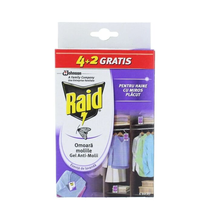 Raid Gel antimolii 6x3g Lavander - ImportDirect