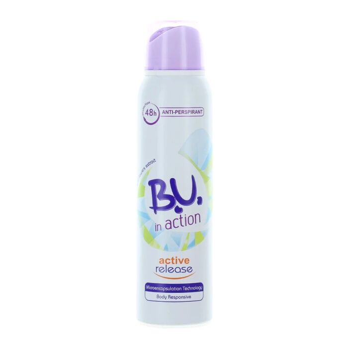 B.U. Spray Deodorant 150 ml Action Active Release - ImportDirect