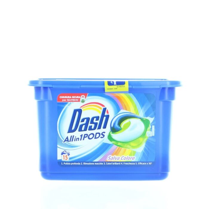 Dash Detergent Capsule 15 buc All in1 Salva Colore - ImportDirect