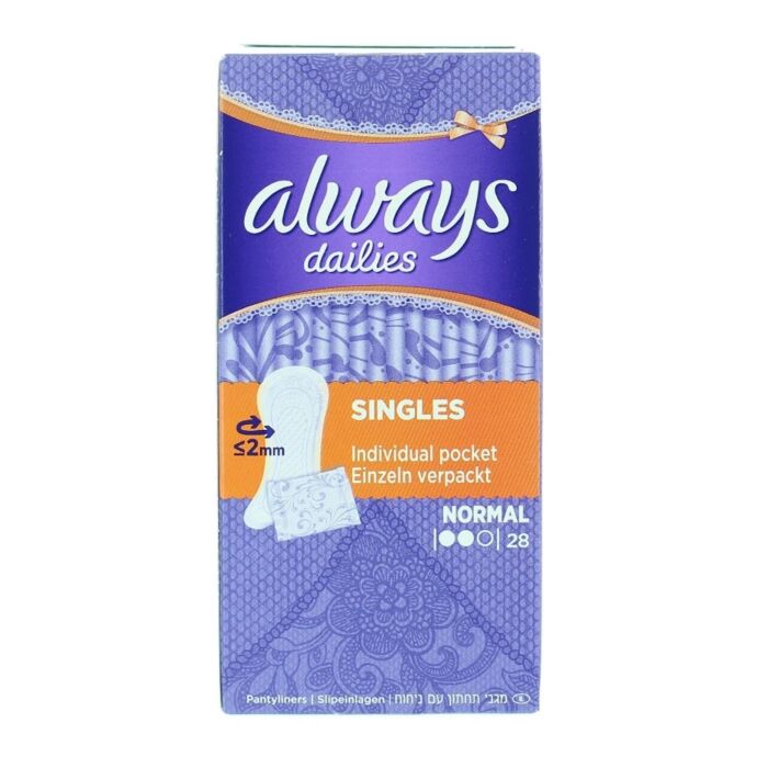 Always Absorbante subtiri zilnice 28 buc Normal Singles - ImportDirect