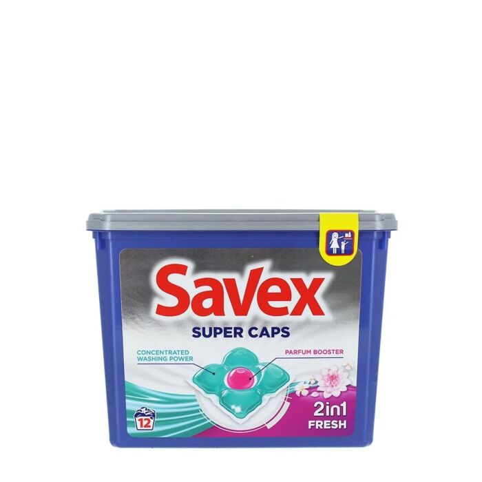 Savex Detergent Capsule 12 buc 2in1 Fresh - ImportDirect