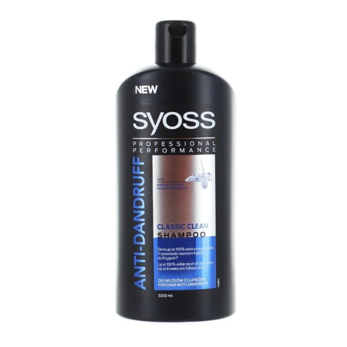 Syoss Sampon 500 ml Anti-Dandruff Classic Clean - ImportDirect