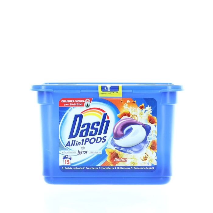 Dash Detergent Capsule 15 buc All in1 Ambra - ImportDirect