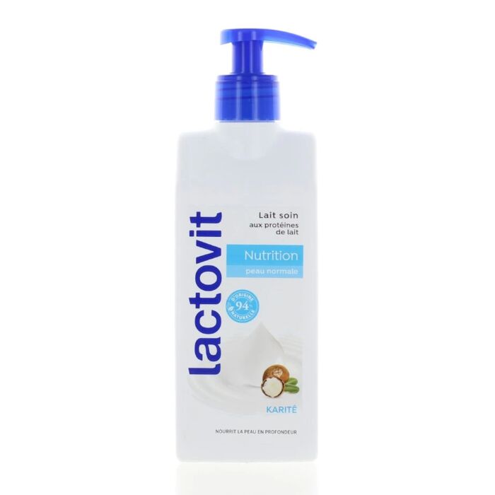 Lactovit Lapte de corp cu pompa 250 ml Nutrition Normal Skin - ImportDirect