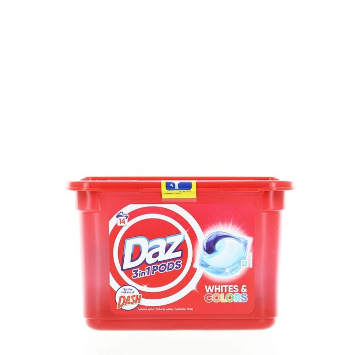 Daz(Dash) Detergent Capsule 14 buc 3in1 Whites&Colors - ImportDirect