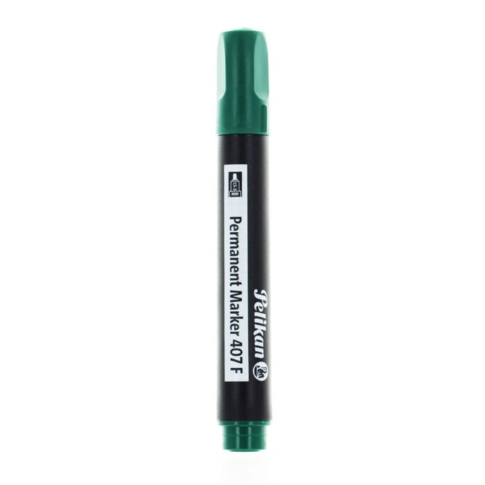 Pelikan Marker Permanent 1 buc Verde 407F Varf Rotund - ImportDirect