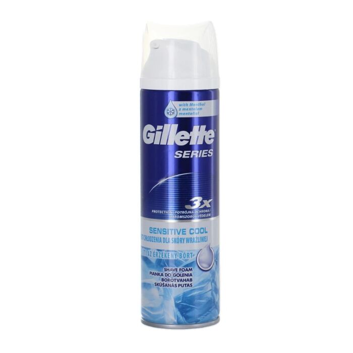 Gillette Spuma de ras 250 ml Series 3X Sensitive Cool - ImportDirect