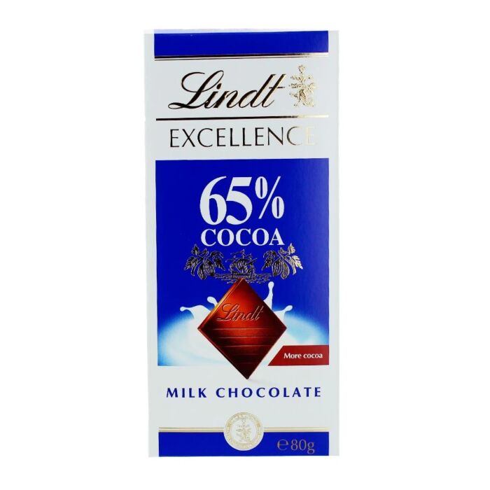 Lindt Ciocolata cu lapte 80 g Excellence 65% Cacao - ImportDirect