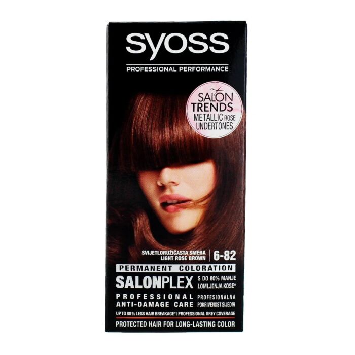Syoss Vopsea de par Salonplex 6-82 Light Rose Brown - ImportDirect