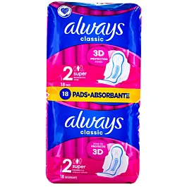 Always Absorbante 18 buc Size 2 Classic - ImportDirect