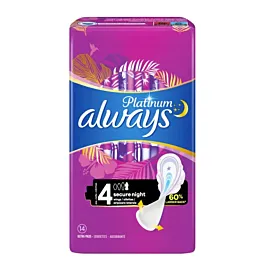 Always Absorbante 14 buc Platinum Secure Night Size 4 - ImportDirect