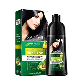 Sadoer Sampon pentru colorarea parului 400 ml Natural Black - ImportDirect